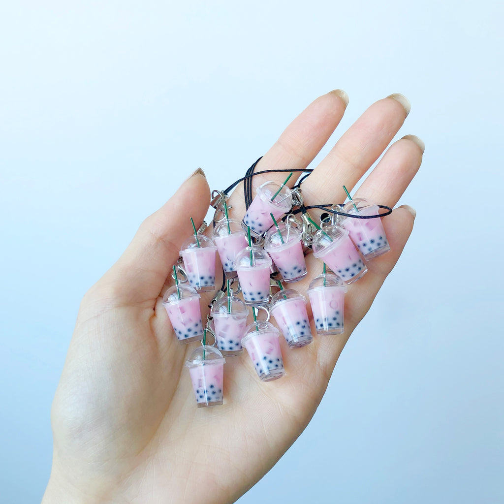 Strawberry Boba Bubble Tea Keychain – Petite Workshop
