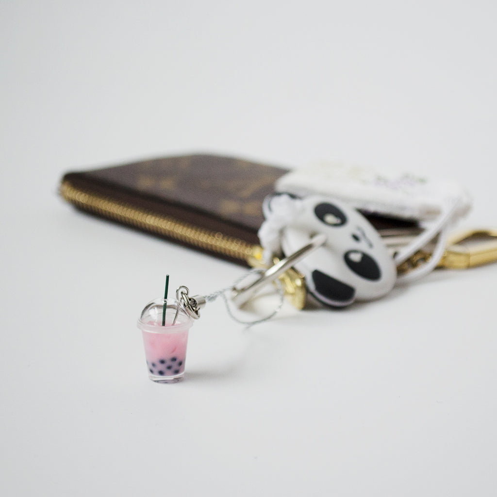 Strawberry Boba Bubble Tea Keychain – Petite Workshop