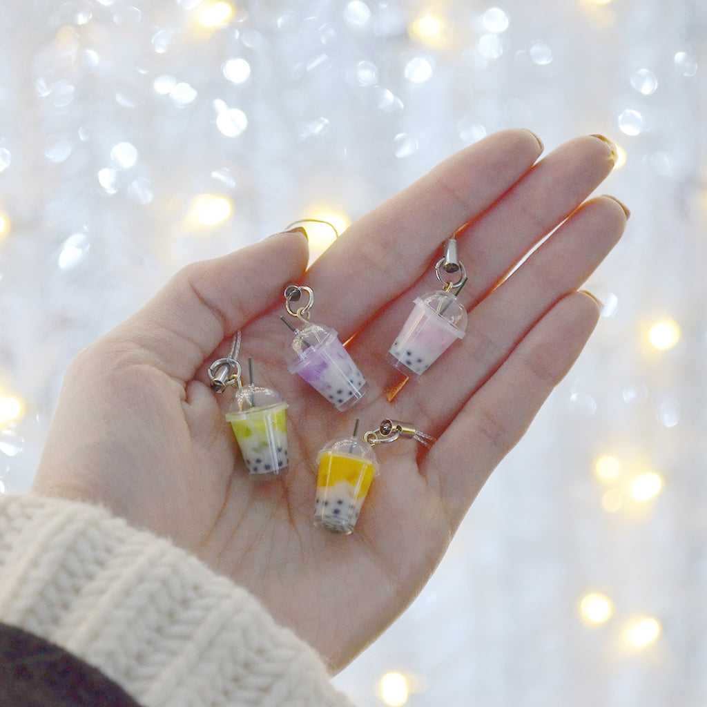 Two-tone Pink Boba Bubble Tea Keychain – Petite Workshop