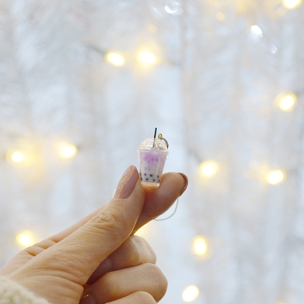 Two-tone Purple Boba Bubble Tea Keychain – Petite Workshop